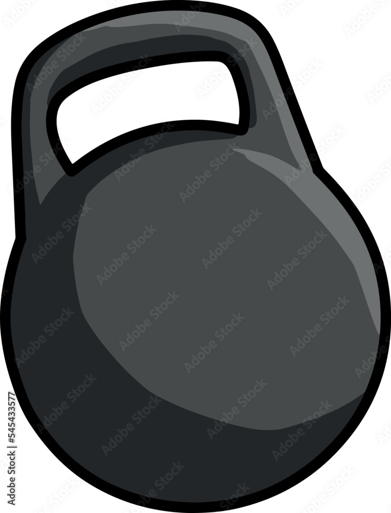 Vertical of cute kawaii kettlebell clipart Stock Vector | Adobe Stock