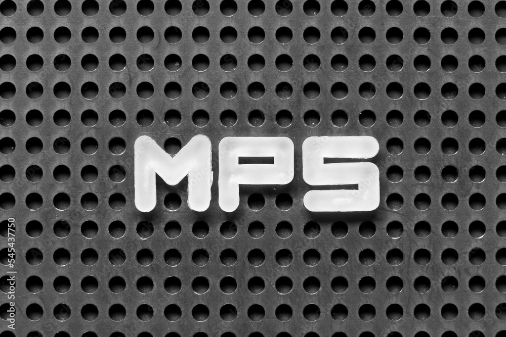 White alphabet letter in word MPS (Abbreviation of Master Production ...