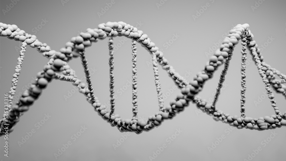 DNA Deoxyribonucleic acid, structure of double helix molecule ...