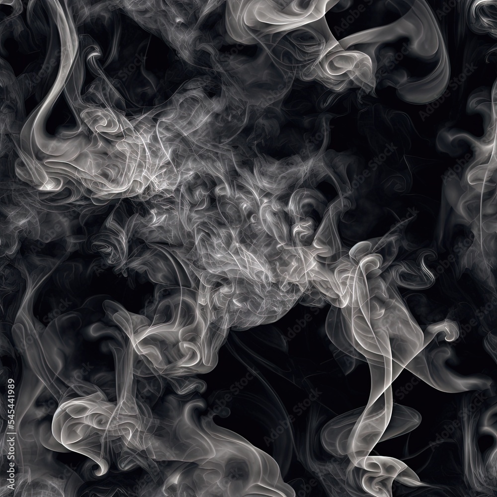 Smoke on black background - seamless texture with smoke. Abstract of ...