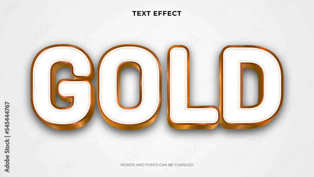 golden text effect template Stock Vector | Adobe Stock