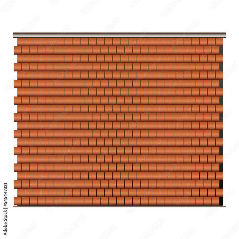 Red roof tiles, seamless in realistic style. Architectural detail for ...