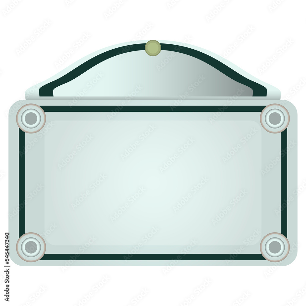 Street name plate. French blank parisian board. Colorful PNG ...