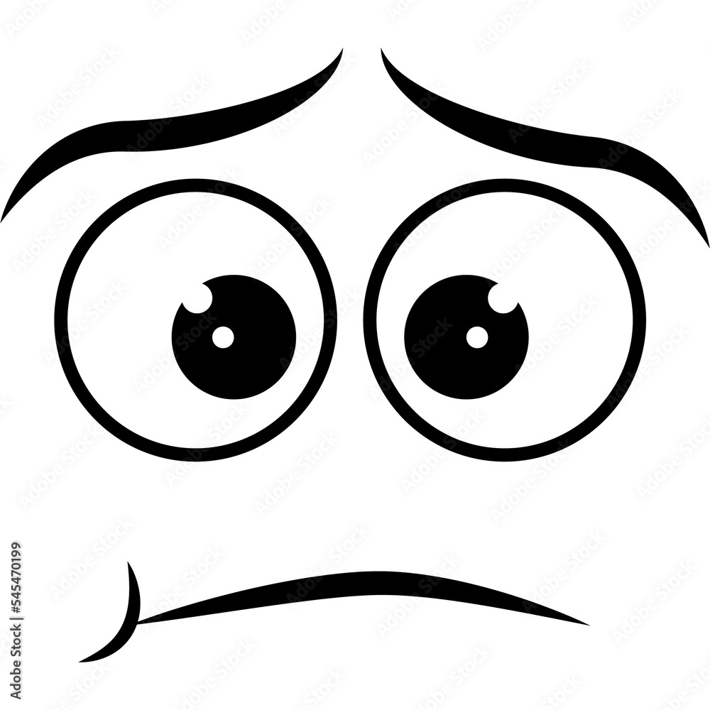 Cartoon faces expression line icons set. Set of emoticons or emoji ...