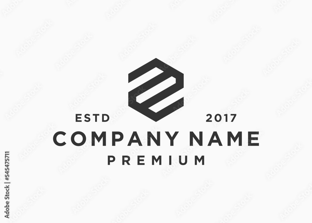 letter z hexagon logo design vector illustration template Stock Vector ...