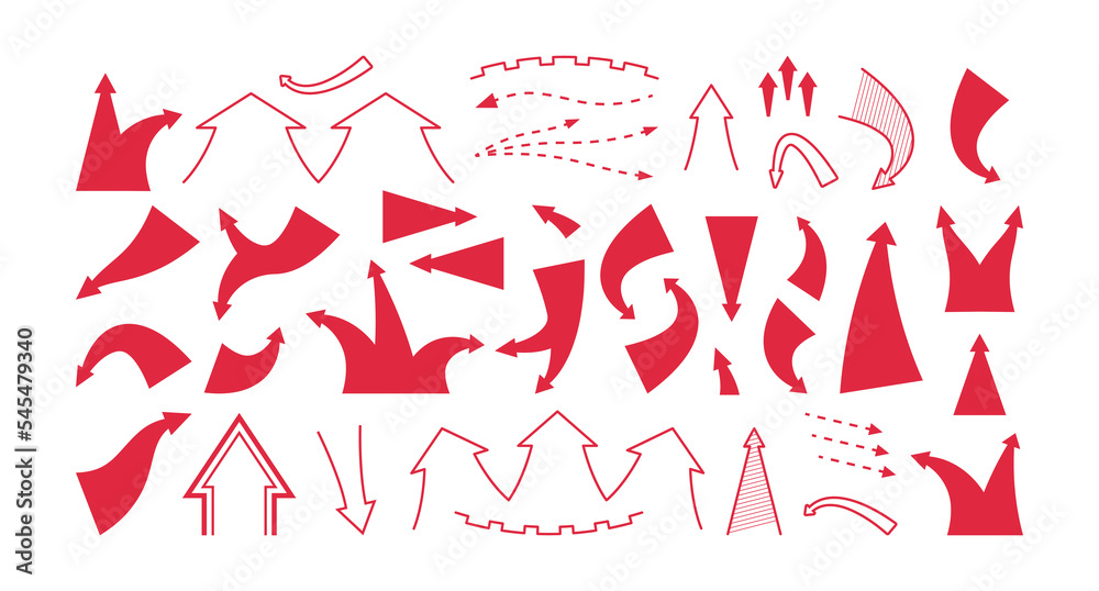 Infographic war map pointer. Attack arrow icons flat simple style ...