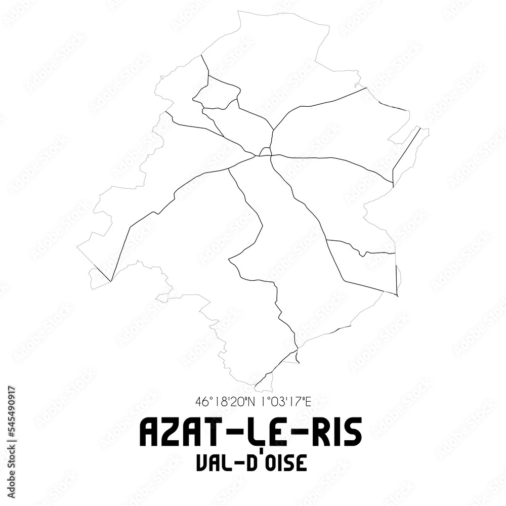Fototapeta mapa świata dla dzieci AZAT-LE-RIS Val-d'Oise. Minimalistic ...