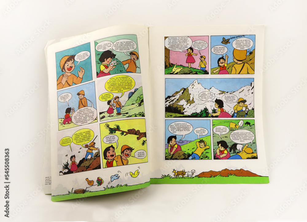 Stockfoto Children's magazine with the characters of the animated ...