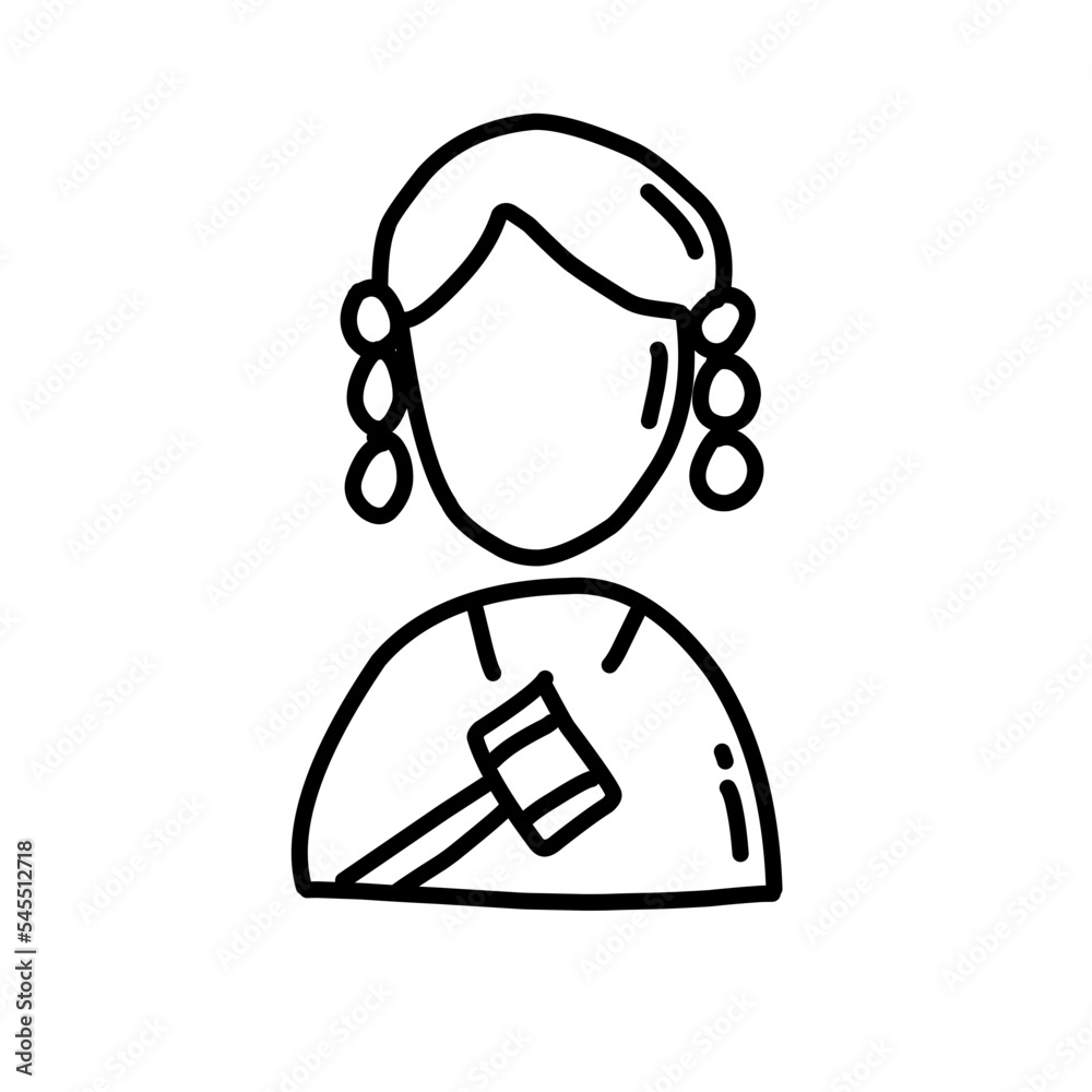 simple avatar portrait icons of different professions: consulting ...