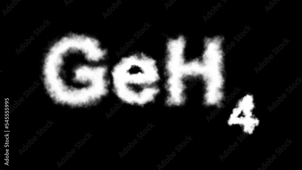 GeH4 or Germane Molecule Symbol Smoke Cloud Text Effects Animation on ...