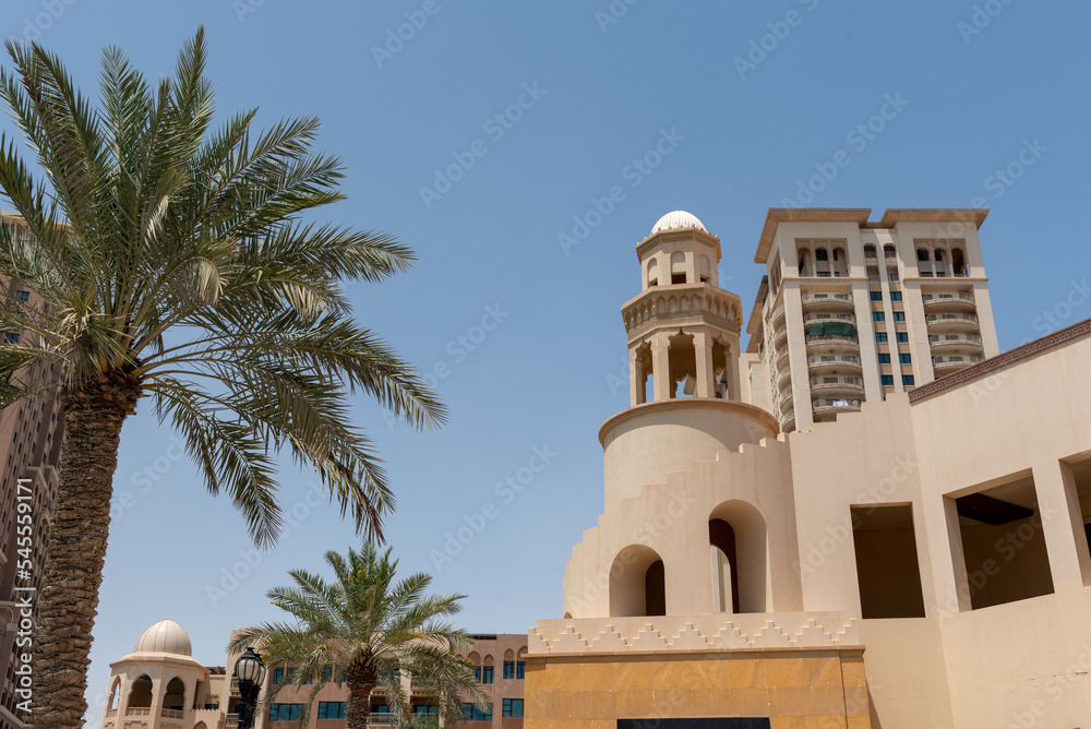 View of the Porto Arabia section of The Pearl's massive residential ...