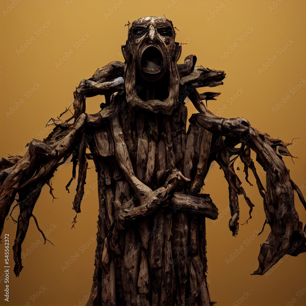 Ai generated illustration of a spooky stick figure man Stock ...