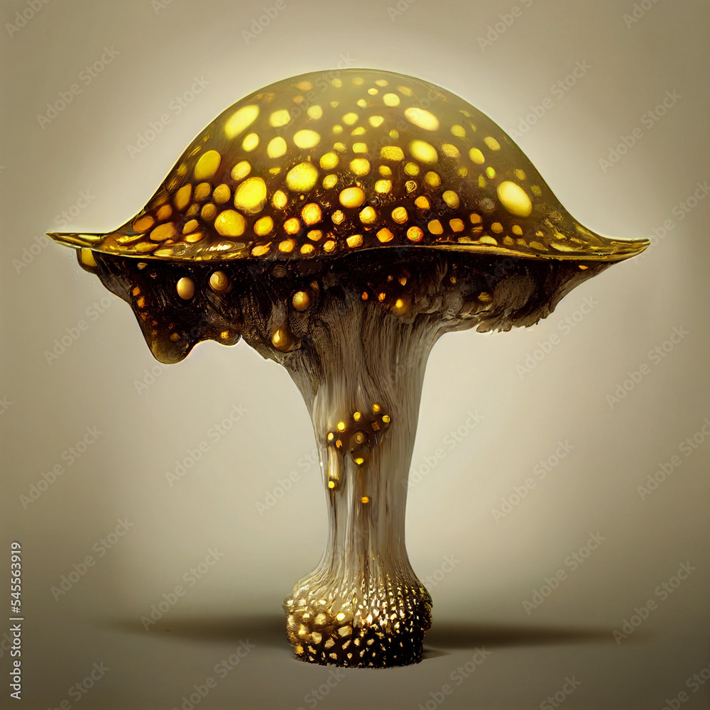 Ai generated fungal wild abstract mushrooms Stock Illustration | Adobe ...