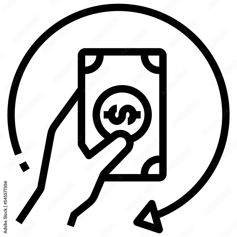 repayment outline style icon Stock Vector | Adobe Stock