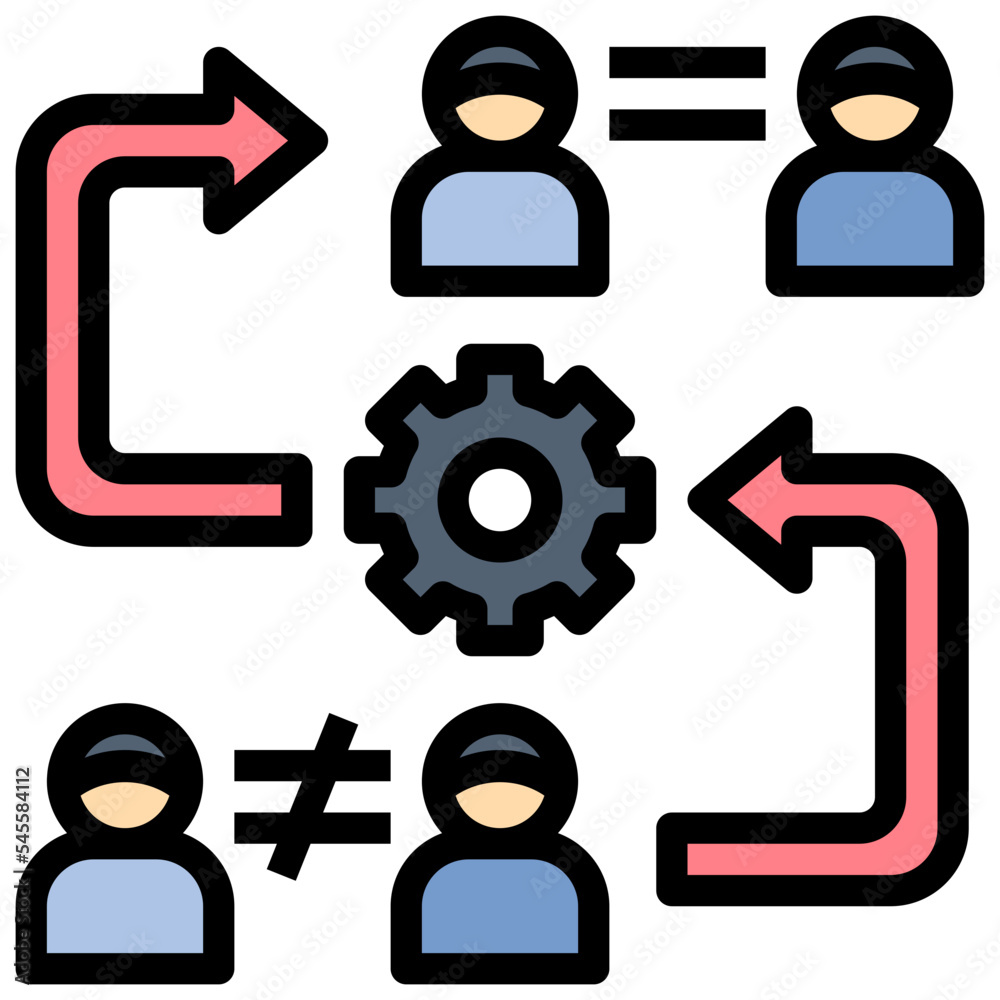 conflict filled outline style icon Stock Vector | Adobe Stock
