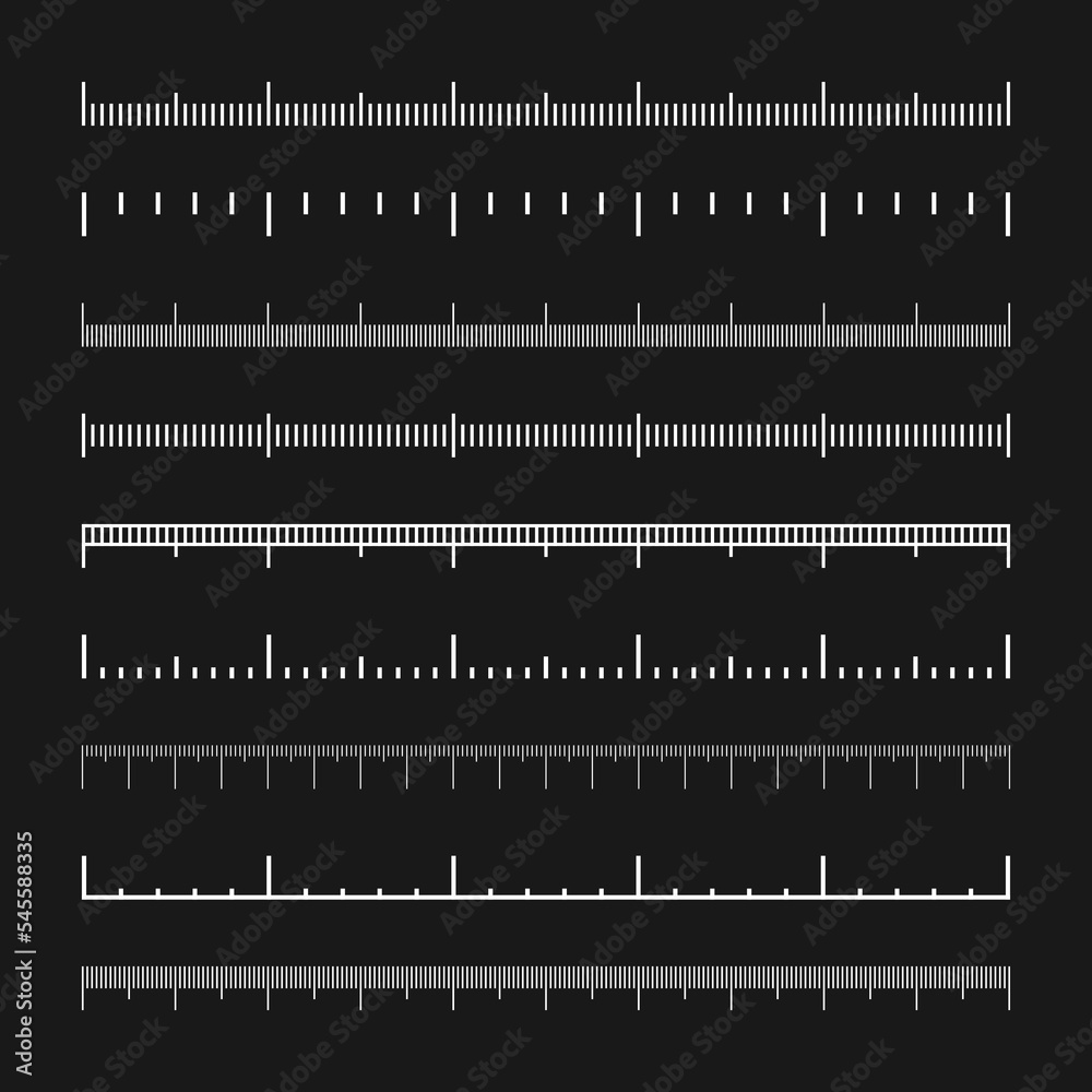 Various Measurement Scales With Divisions Realistic White Scale For Various Measurement Scales With Divisions Realistic White Scale For