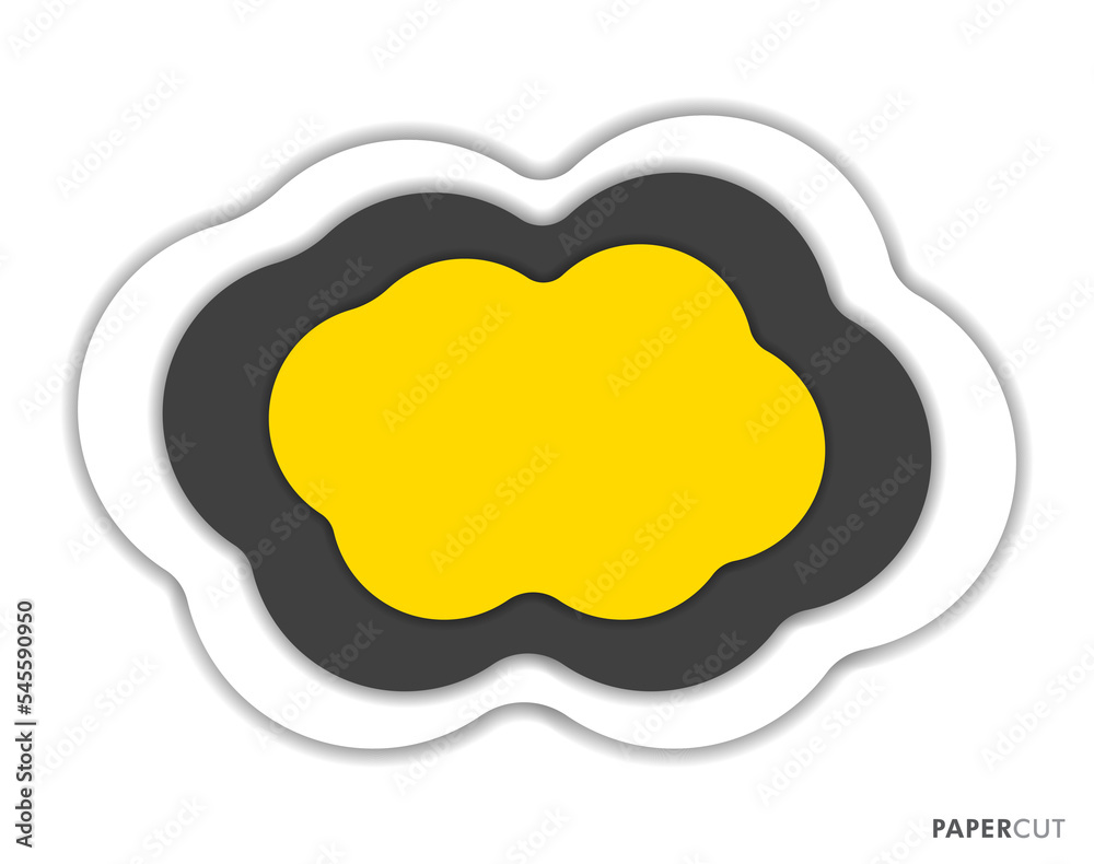 clouds design and papercut design with creative and unique ideas Stock ...