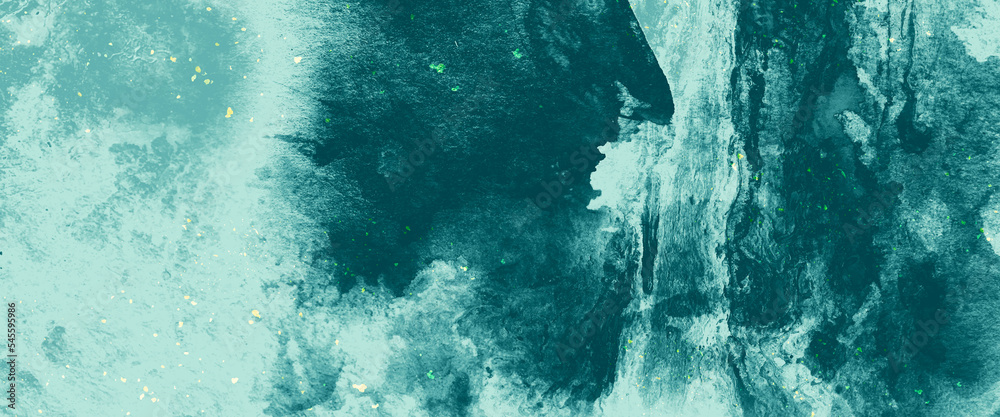 Texture grunge blue shiny paint on an old paint wall cement. Stone blue ...