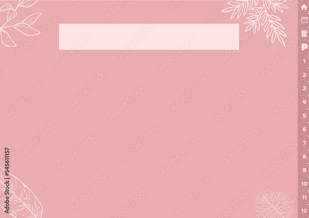 2023 Pastel Pink note book cover A4 Printable and use with digital ...
