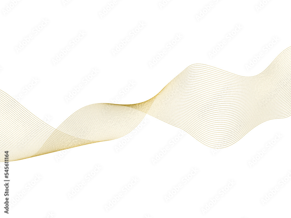 Golden wavy lines, stripes. Gold texture. Isolated png illustration ...