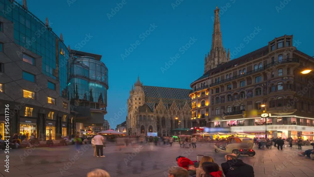 Vienna St. Stephen's Cathedral (Stephansdom) and Stephansplatz is a ...