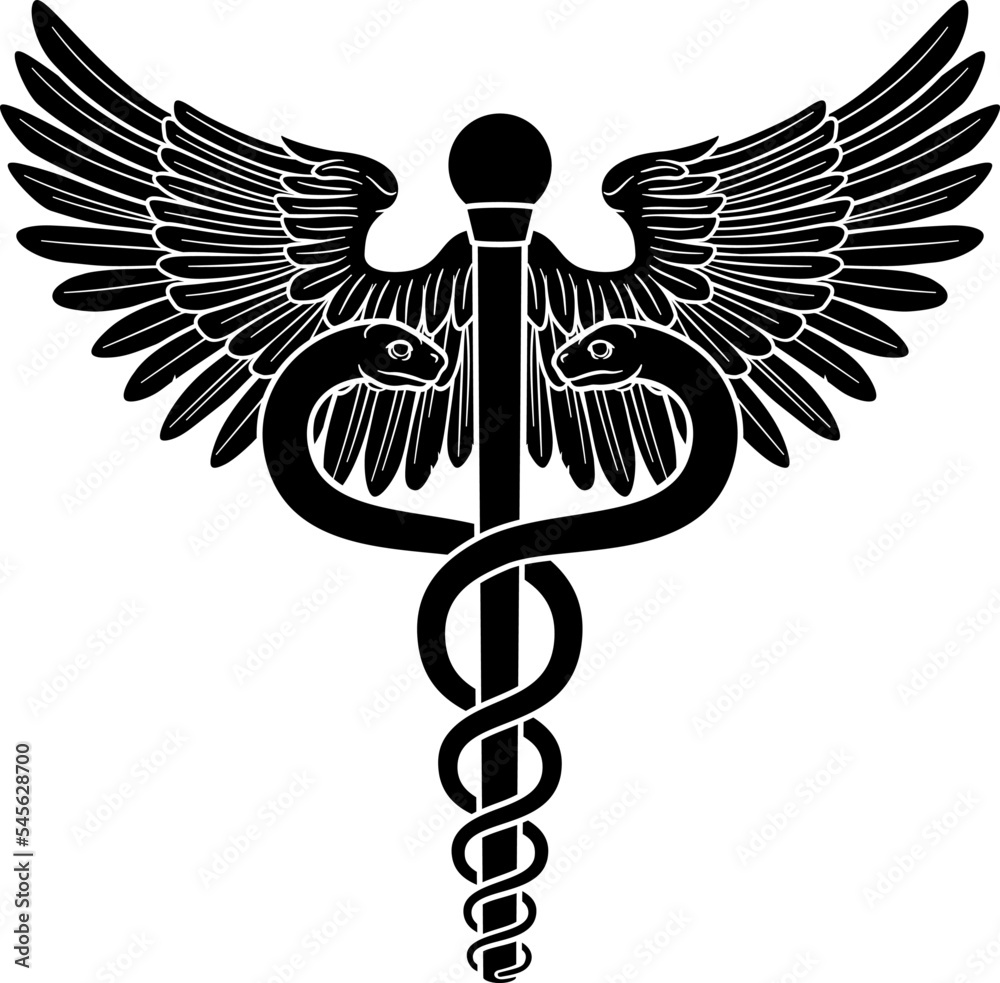 A caduceus, often used as a doctor medical symbol interchangeably with ...