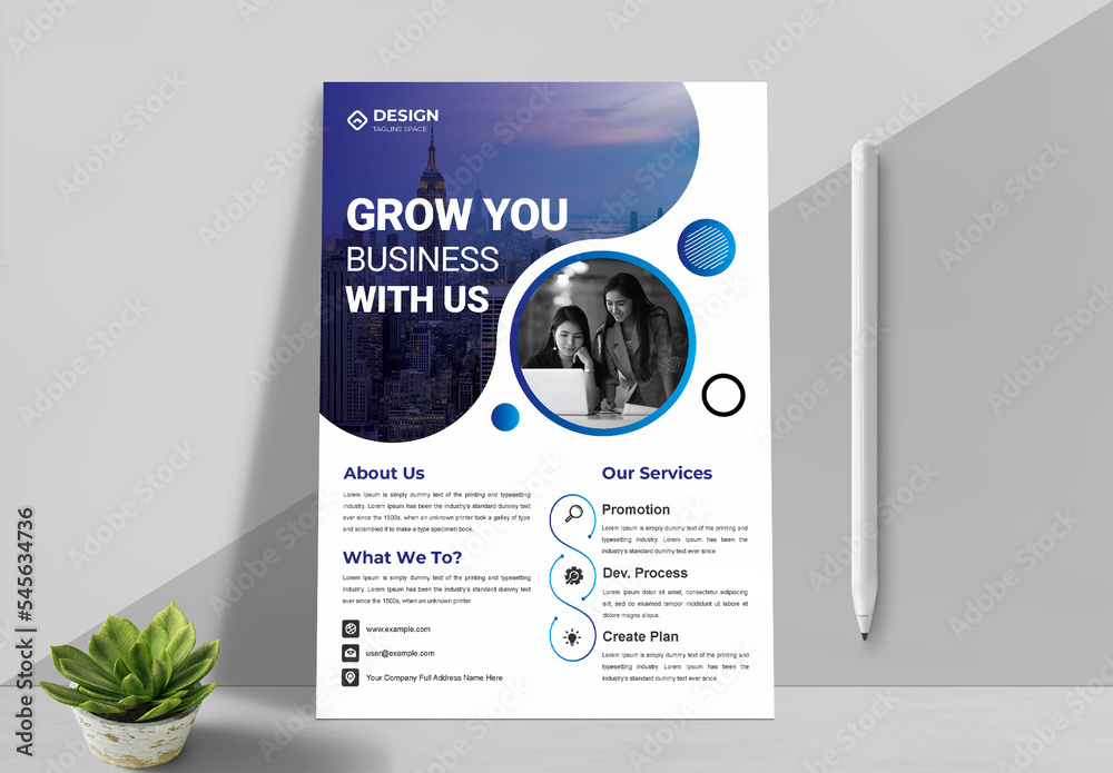Corporate Flyer Design Layout Stock Template | Adobe Stock