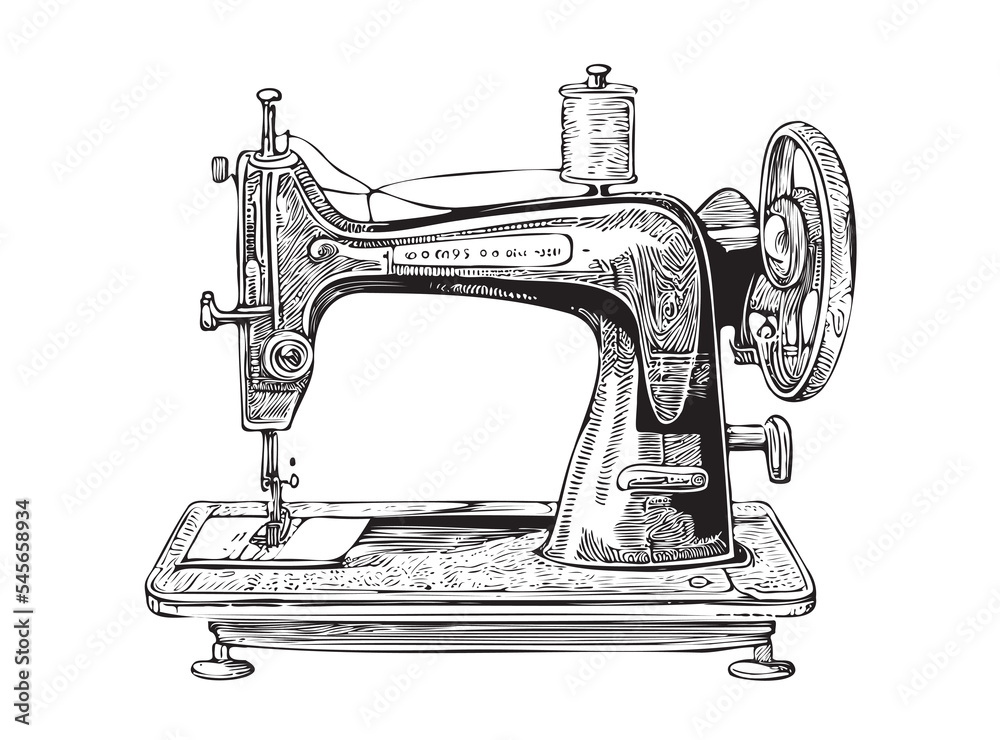 Vintage Sewing Machine Vector
