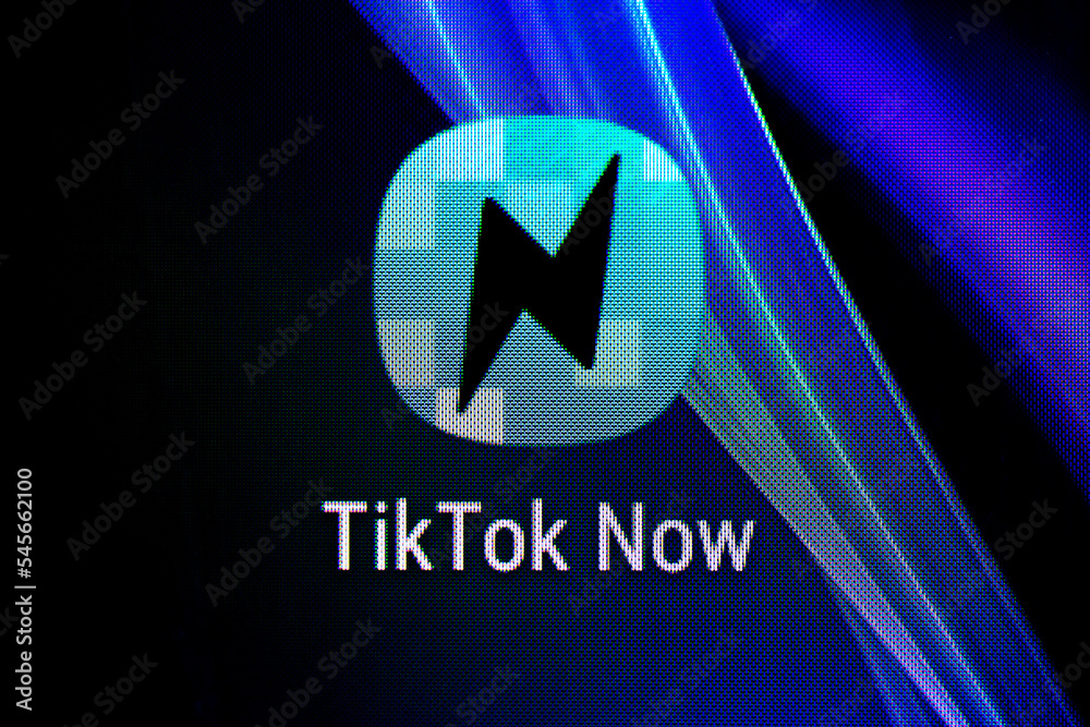 Cáceres, Spain - November 13, 2022. Tik tok now new social network ...