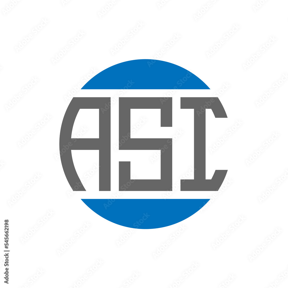 ASI letter logo design on white background. ASI creative initials ...