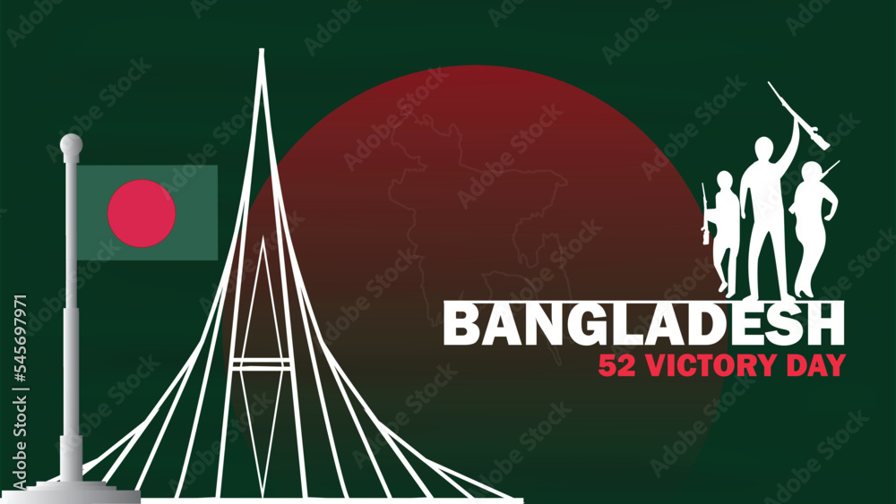 Vetor de Bangladesh independent and victory day poster design with ...