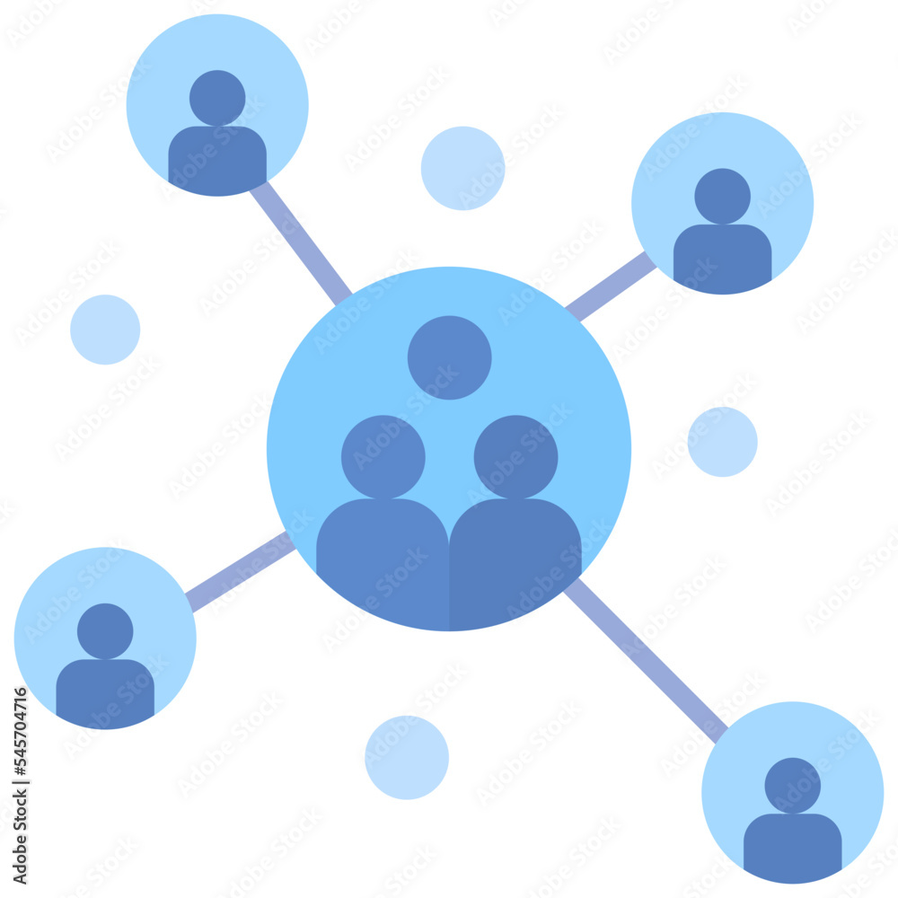 cluster flat style icon Stock Vector | Adobe Stock