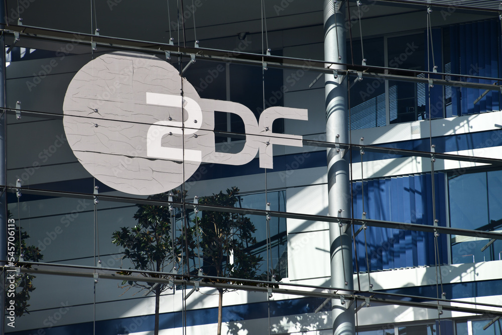 Hamburg, Germany - October 18, 2022: Logo of ZDF in Hamburg, Germany ...