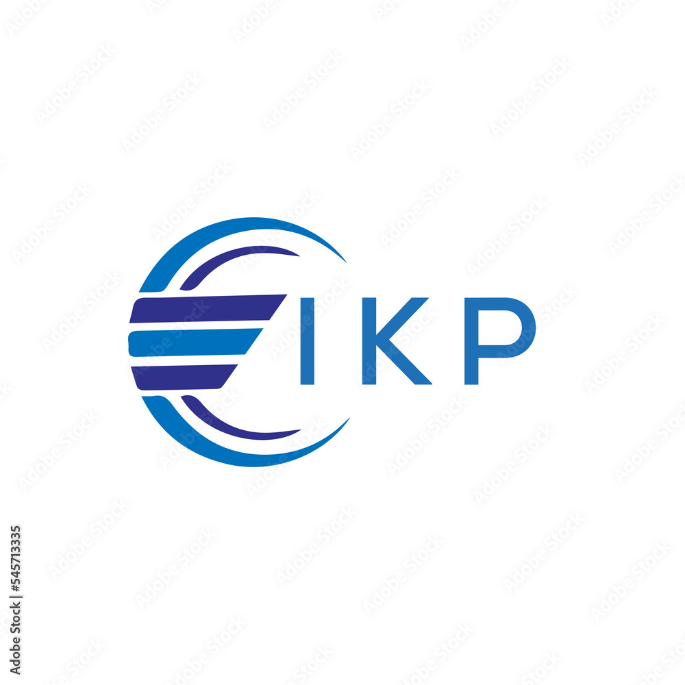 Vecteur Stock IKP letter logo. IKP blue image on white background. IKP ...