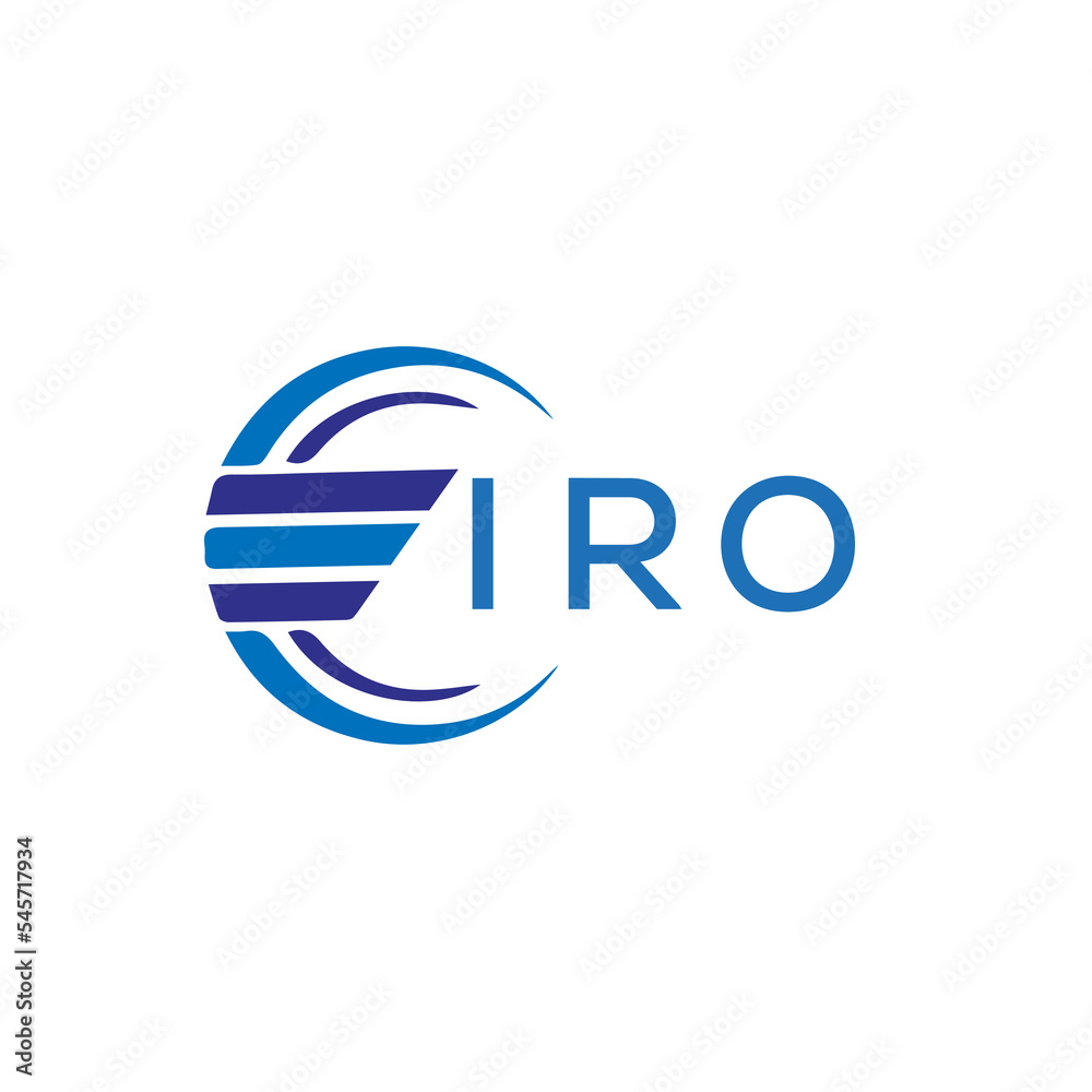IRO letter logo. IRO blue image on white background. IRO vector logo ...