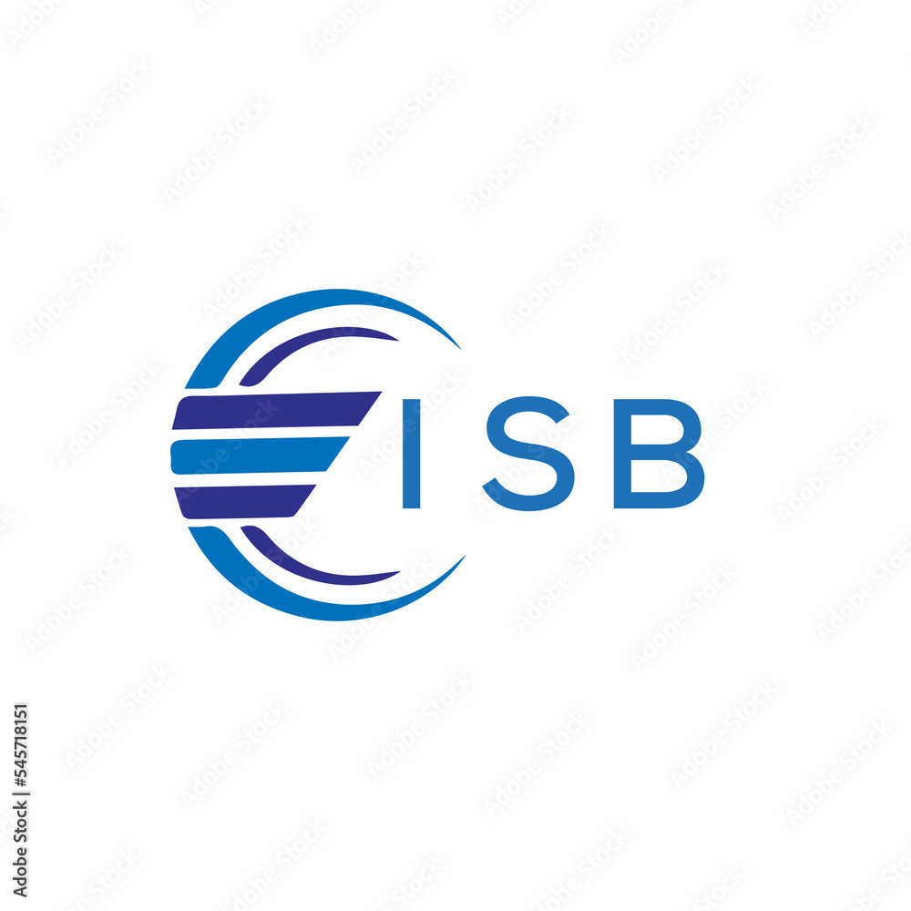 ISB letter logo. ISB blue image on white background. ISB vector logo ...
