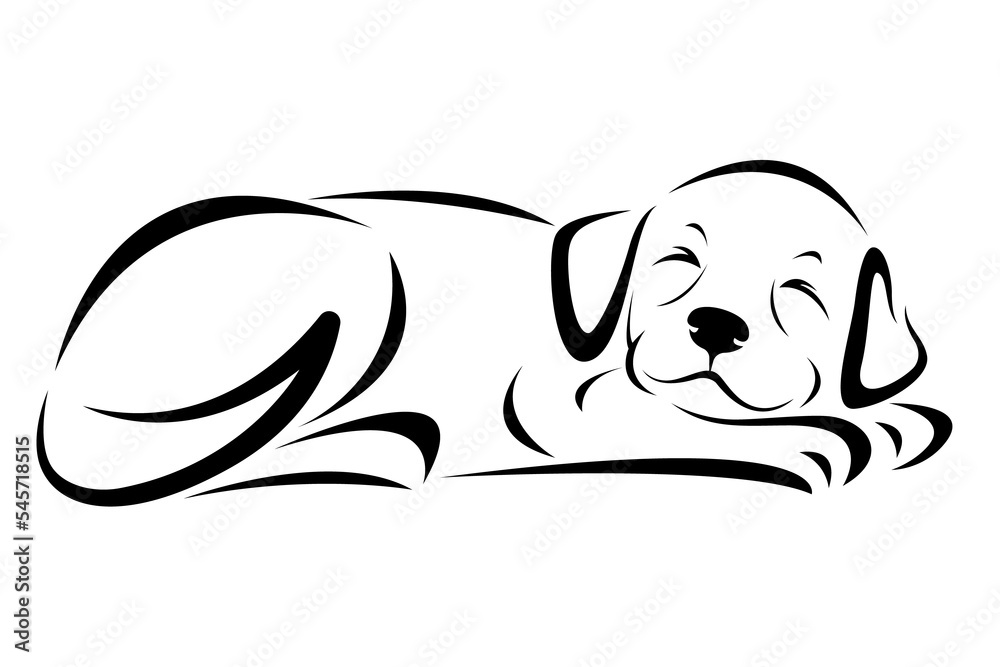 A dog sleeping design isolated on transparent background. Animals. Pet ...