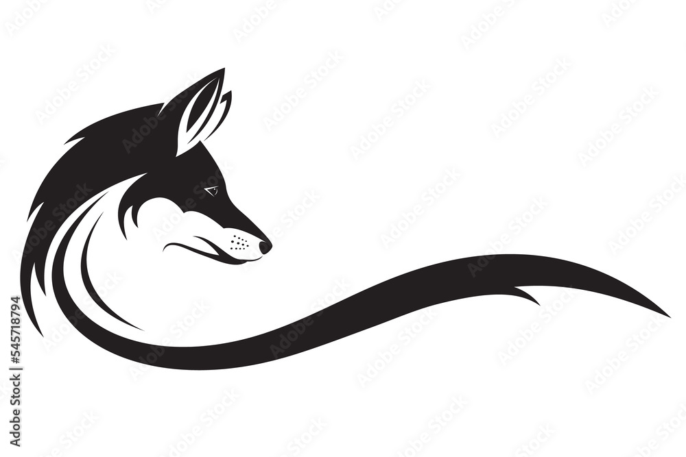 Fox head design isolated on transparent background. Wild animals. Stock ...