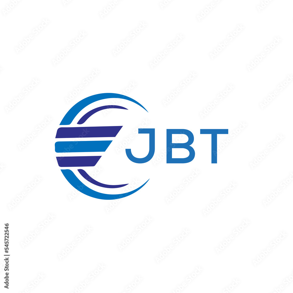 JBT letter logo. JBT blue image on white background. JBT vector logo ...