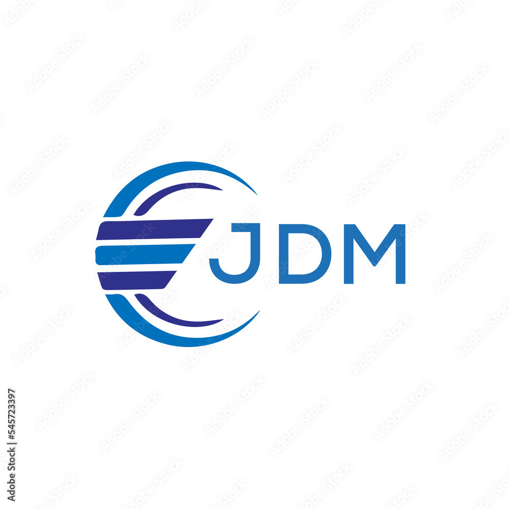 JDM letter logo. JDM blue image on white background. JDM vector logo ...