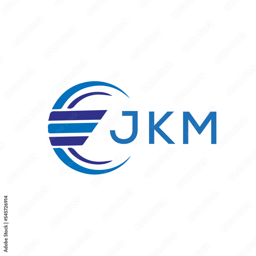 JKM letter logo. JKM blue image on white background. JKM vector logo ...