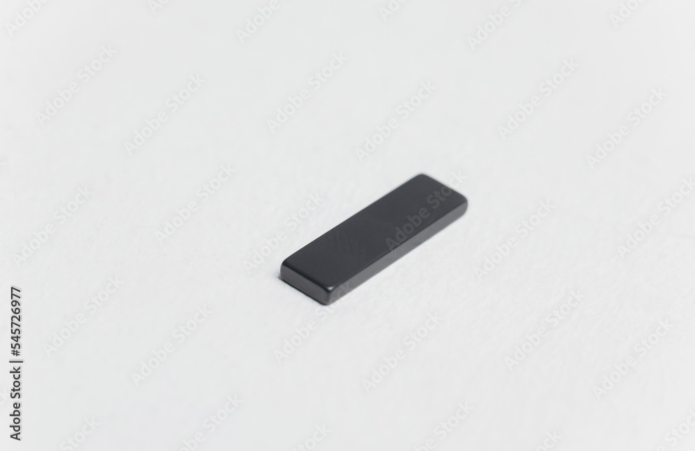 ferrite rectangular magnet with north and south pole isolated on white ...