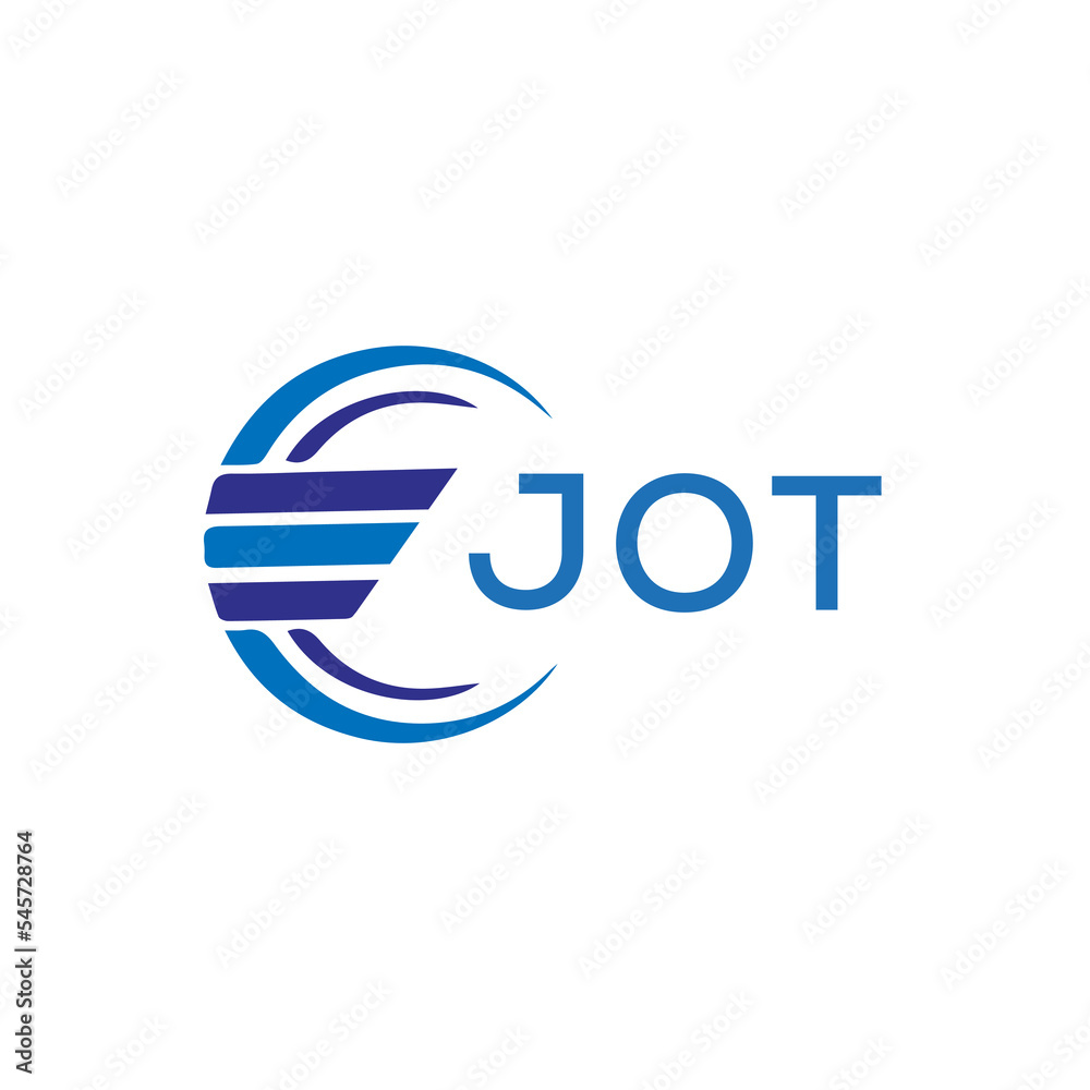 JOT letter logo. JOT blue image on white background. JOT vector logo ...