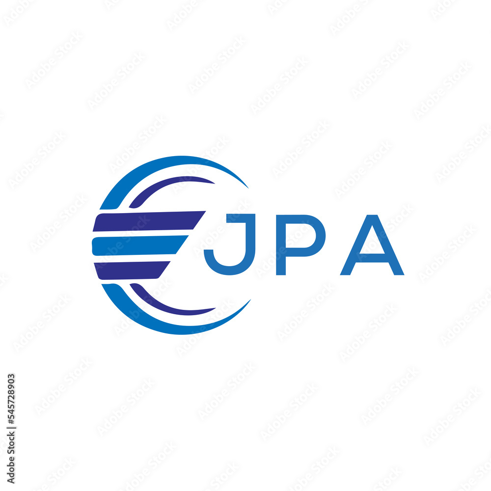 JPA letter logo. JPA blue image on white background. JPA vector logo ...