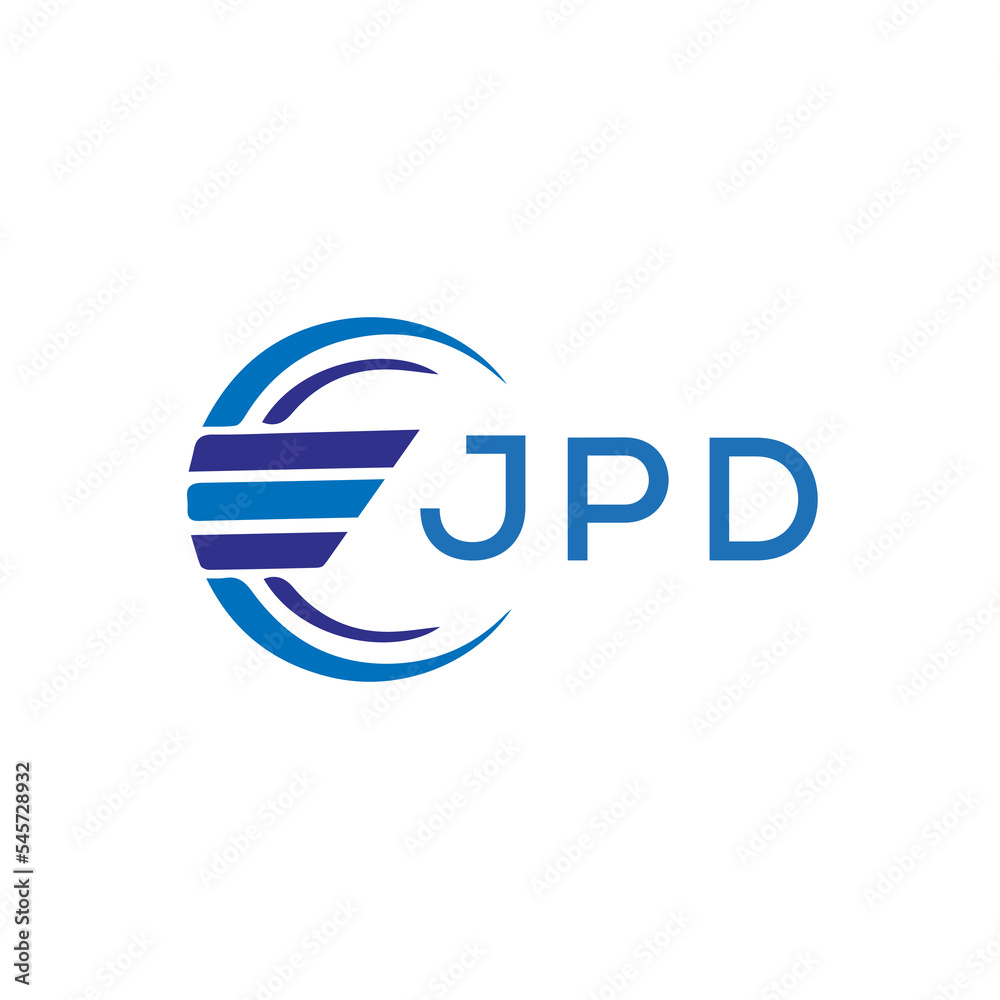 JPD letter logo. JPD blue image on white background. JPD vector logo ...