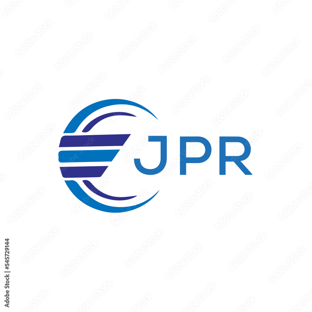 JPR letter logo. JPR blue image on white background. JPR vector logo ...