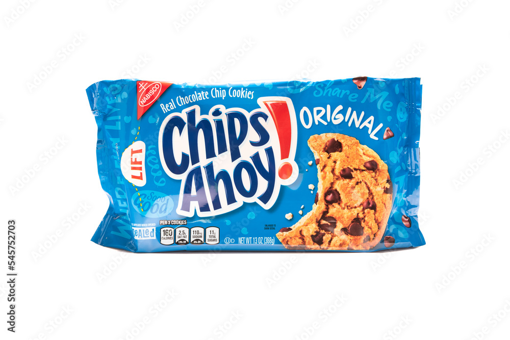 Chips Ahoy on White Stock Photo | Adobe Stock