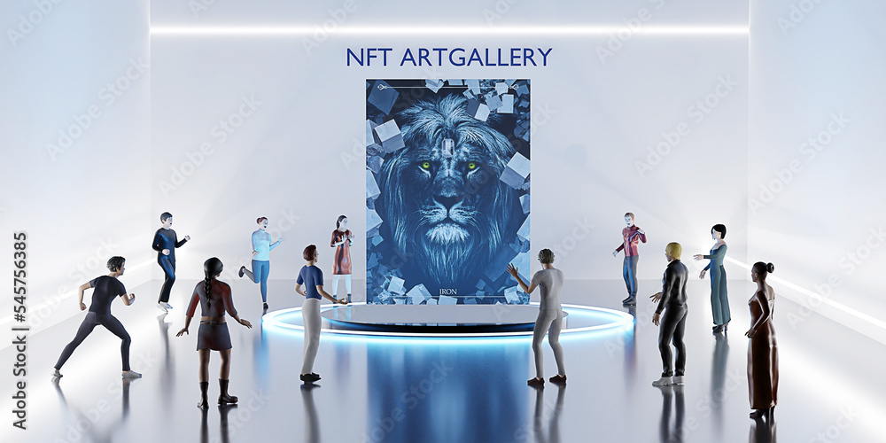 NFT Art Gallery on Metaverse NFT Projects Avatar Legs virtual world on ...