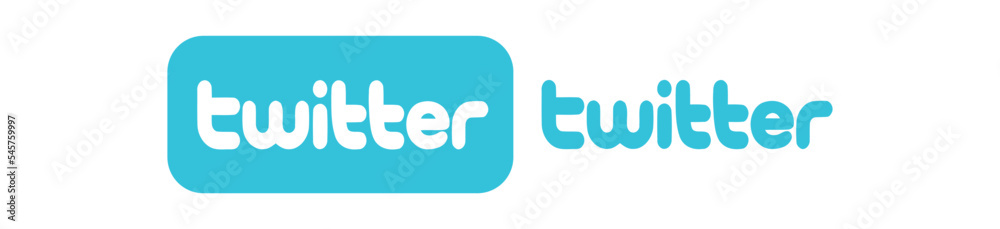 Twitter logo set on transparent background. EPS and PNG image. Stock ...