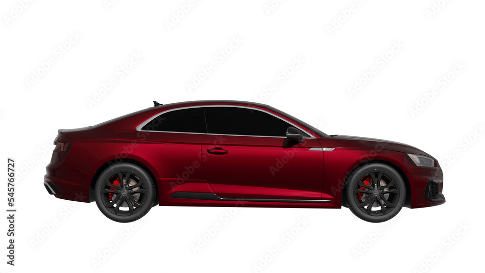side view of dark red car isolated on white, AUDI RS5 png transparent ...